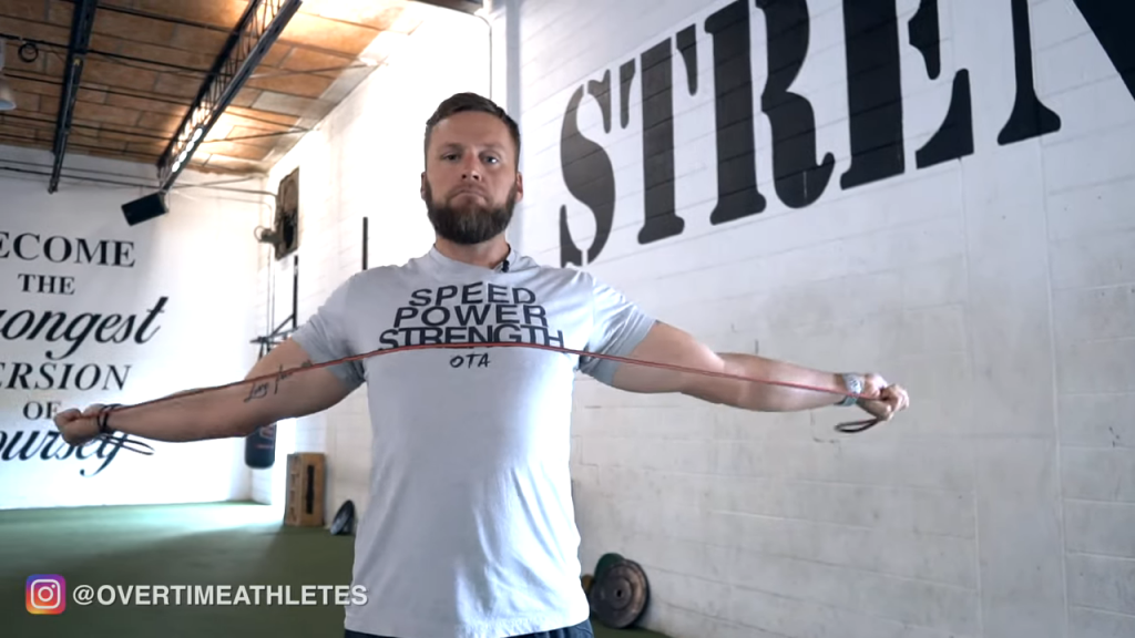 Do Banded Pull Aparts For Shoulder Health - Overtime Athletes Blog